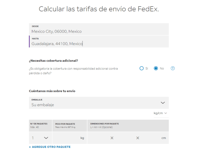 Rastrear pedido FedEx - Rastreo y seguimiento de paquete